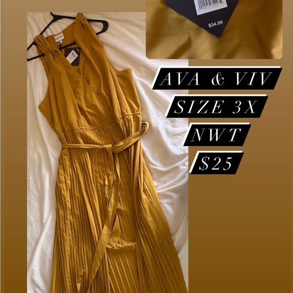 Ava & Viv | Dresses | Ava Viv Nwt Plus Dress 3x | Poshmark